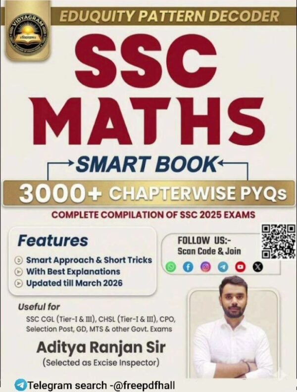 SSC Maths Smart Book by Aditya Ranjan 3000+ Chapterwise PYQs Pdf Download