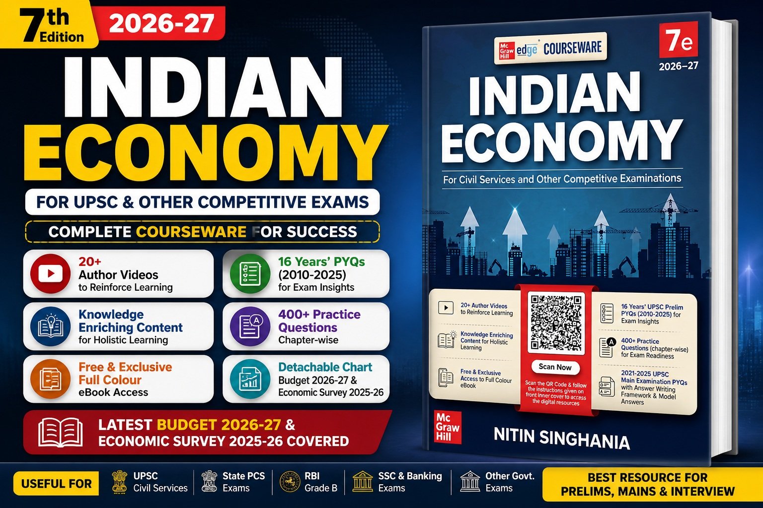 Indian Economy 7th Edition (2026–27) by Nitin Singhania Book